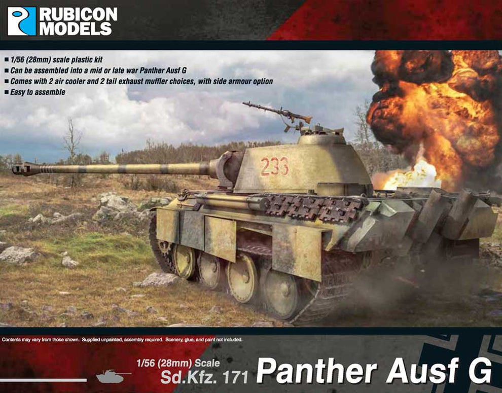 Rubicon Models 280015 Panther Ausf G 1:56 Plastic Model Kit – Jadlam ...