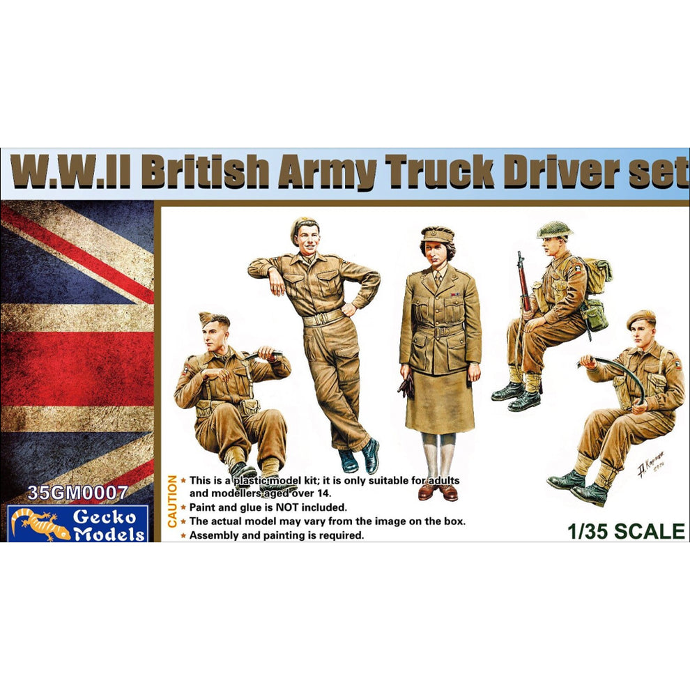 Gecko Models WWII British Army Truck Driver Set 1:35 Model Kit 35GM000 ...