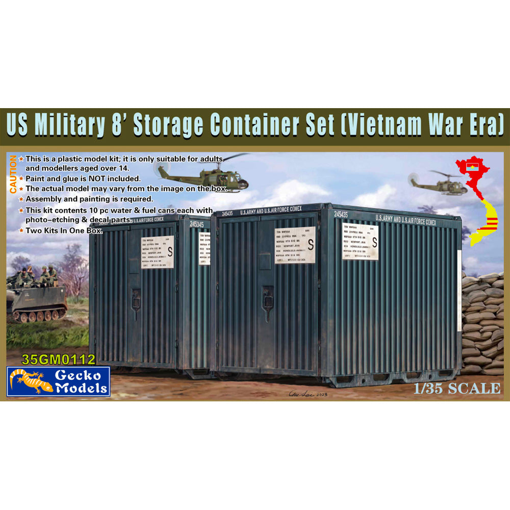 Gecko US Military 8' Storage Container Set Vietnam War 1:35 Model Kit ...