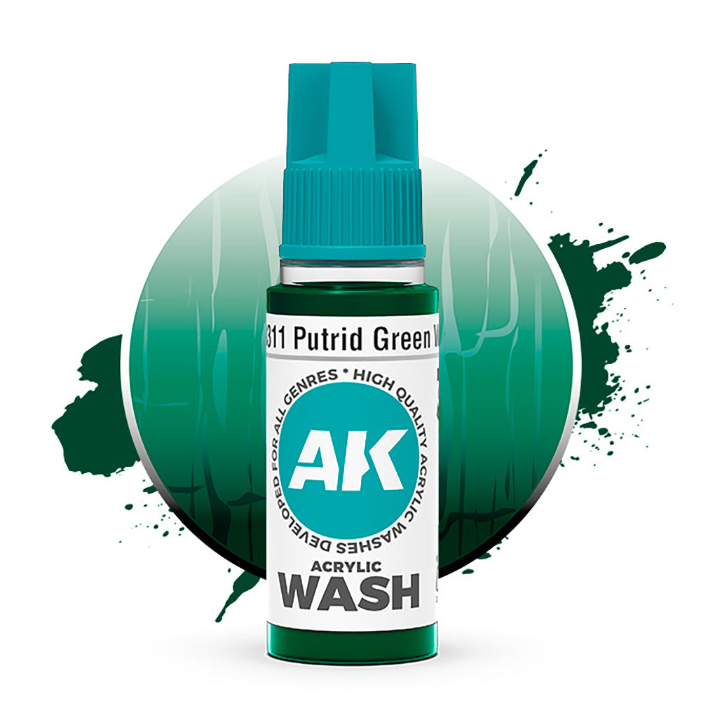 AK Interactive Putrid Green Wash Acrylic 18ml AK19311 – Jadlam Toys ...
