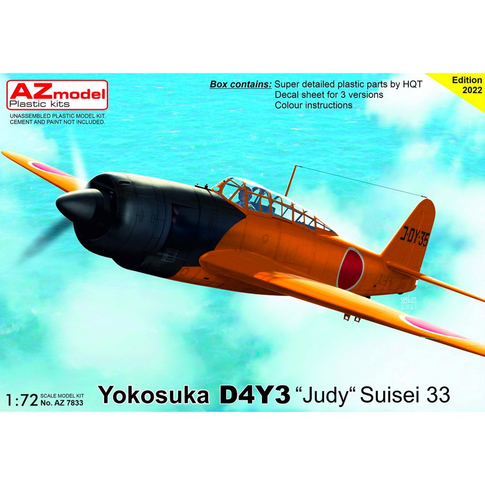 AZ Models 7833 Yokosuka D4Y3 'Judy' Suisei 33 1:72 Model Kit – Jadlam ...