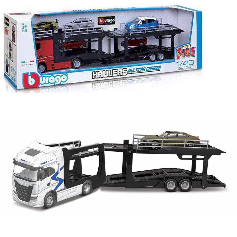 Bburago Street Fire Haulers: Multicar Carrier Iveco S-Way 1:43 Diecast ...