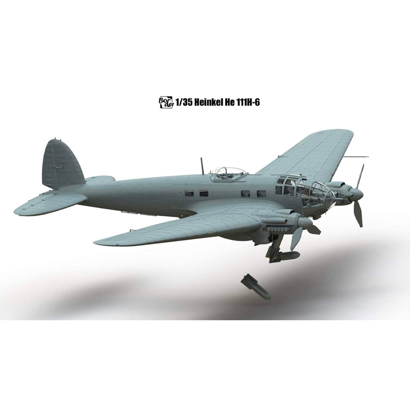 Border Model BF-018 Heinkel He 111 H-6 w/Interior 1:35 Model Kit ...