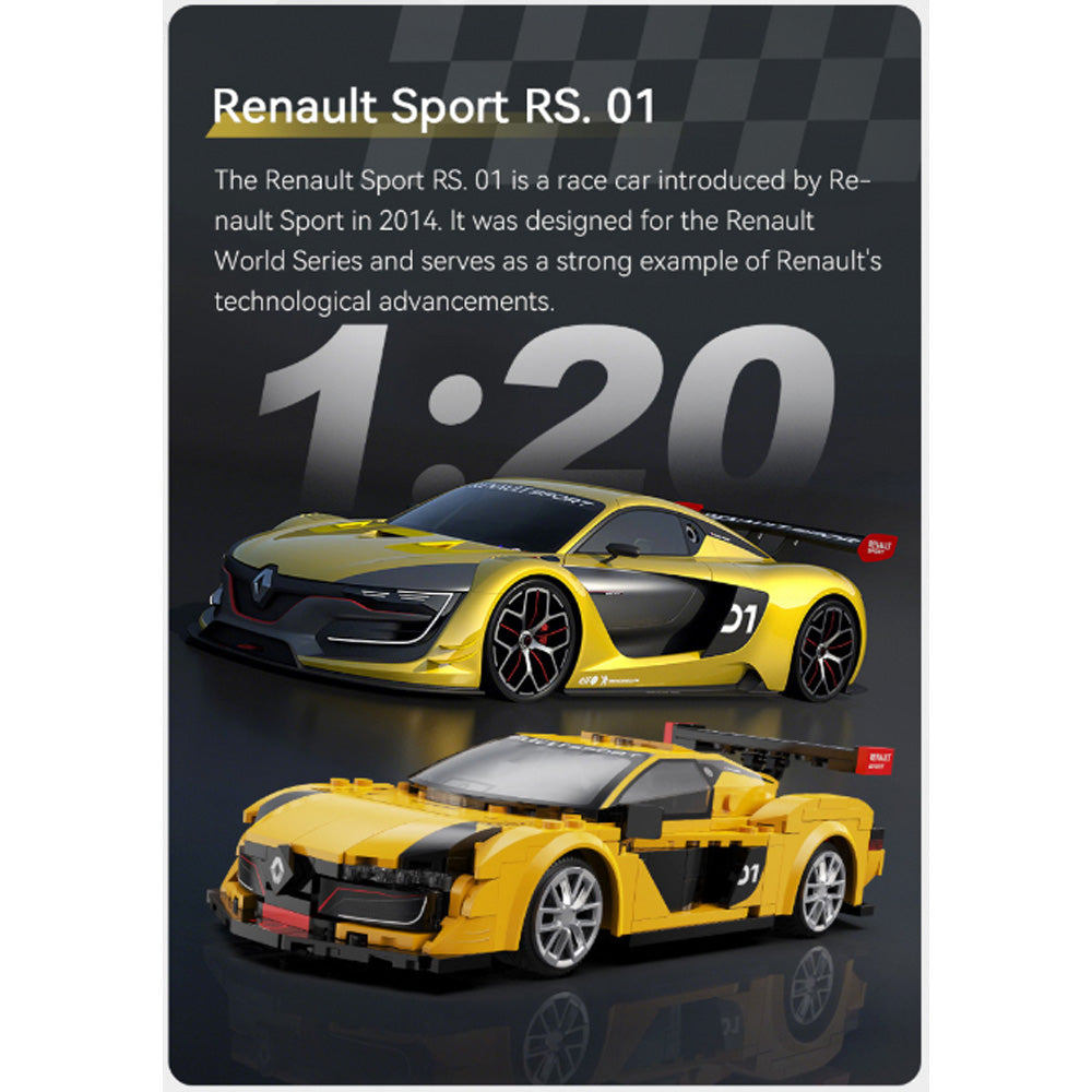 CaDA Renault Sport RS.01 1:20 Brick Model 294pcs C51094W – Jadlam Toys ...