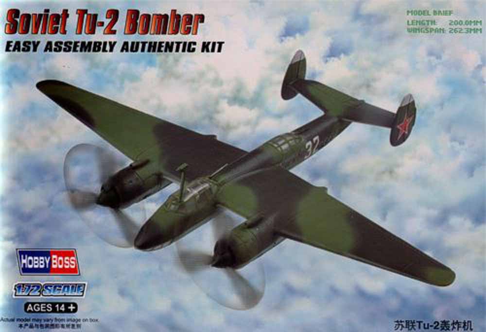 Hobby Boss 80298 Tupolev Tu-2 Soviet Bomber 1:72 Aircraft Model Kit ...