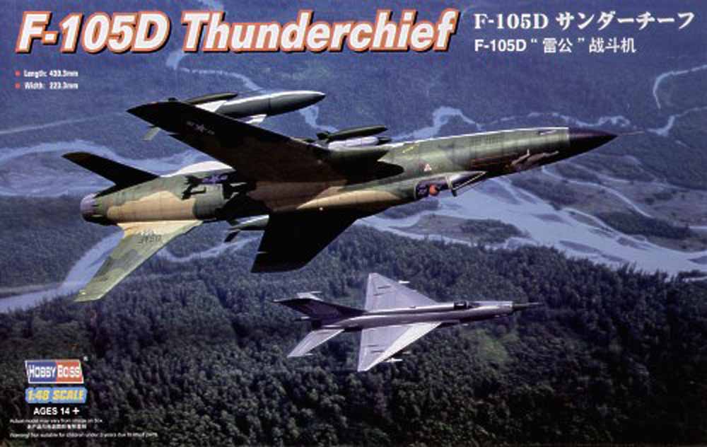 Hobby Boss 80332 Republic F-105D Thunderchief 1:48 Aircraft Model Kit ...