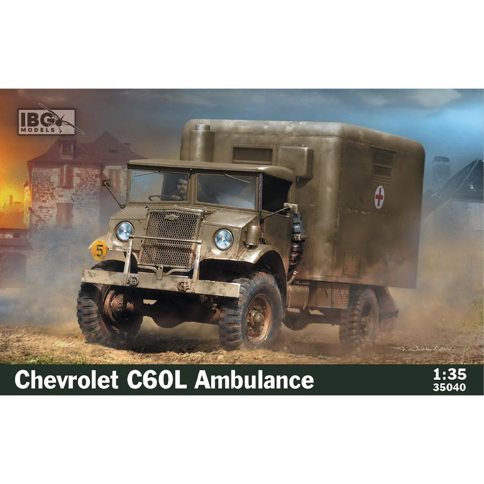 IBG Models 35040 Chevrolet C60L Ambulance 1:35 Plastic Model Kit ...