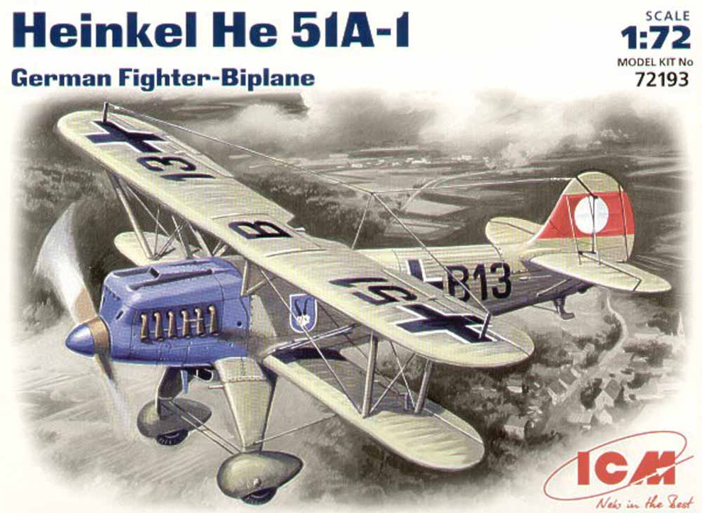 ICM 72193 Heinkel He-51A-1 1:72 Aircraft Model Kit – Jadlam Toys & Models