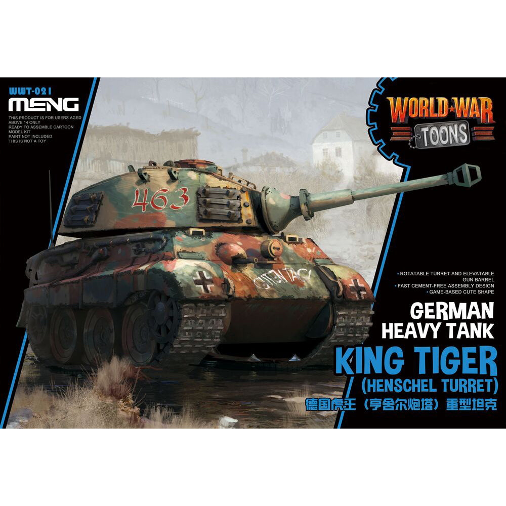 Meng WWT-021 King Tiger (Henschel Turret) World War Toons Model Kit ...