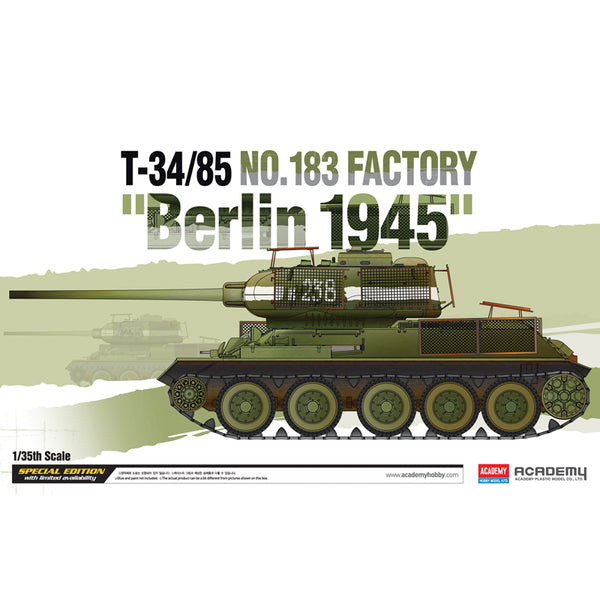 Academy 13295 T-34/85 183 Factory 'Berlin 1945' 1:35 Model Kit – Jadlam ...