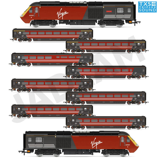 Hornby Virgin Class 43 HST Loco & Coaches Bundle - Sound Fitted ...