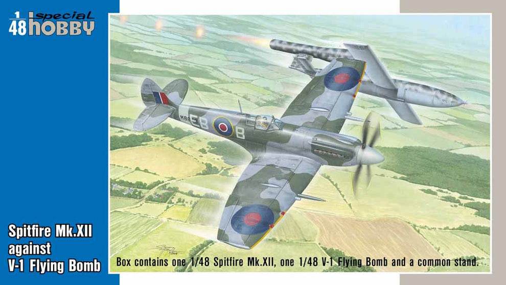 Special Hobby 48192 Spitfire Mk.XII against V-1 Flying Bomb 1:48 Model ...
