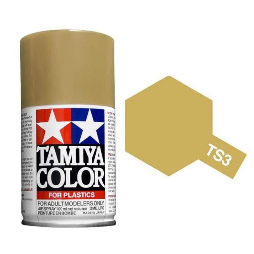 TAMIYA TS-3 Dark Yellow 100ml Plastic Model Kit Spray Paint 85003 ...