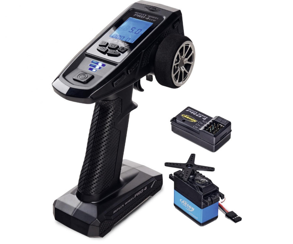 Carson C500120 Reflex Wheel Pro 4 2.4GHz LCD + 6kg Servo RC Accessory ...